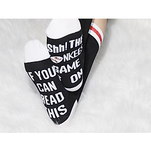 GJTIM 2 PAIRS Baseball Gift Baseball Fans Gift Baseball Team Socks Funny Birthday Gift for Baseball Lovers (Y)