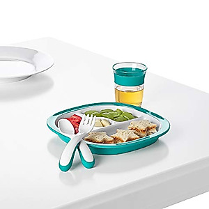 OXO Tot Plastic Fork & Spoon Multipack - Teal , 4 Piece Set (Pack of 1)