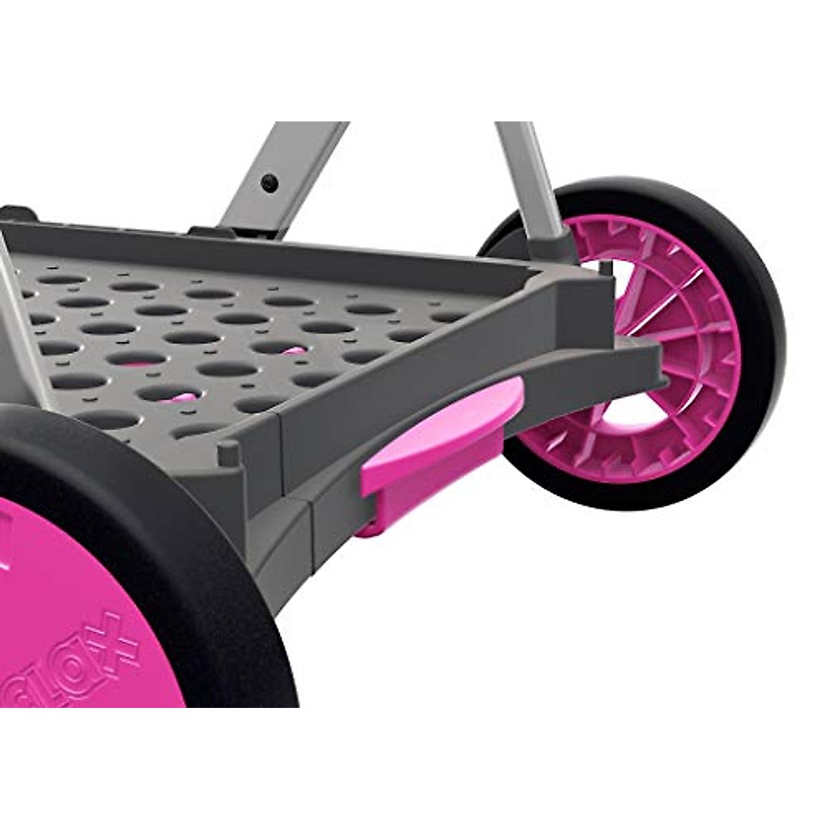 CLAX® The Original | Made in Germany | Multi Use Functional Collapsible Carts | Mobile Folding Trolley | Storage Cart Wagon | Shopping Cart with 2 Storage Crates (Pink)