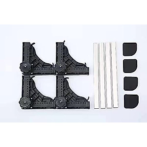 QQUN Adjustable Mini Fridge Stand- Dryer Dorm Refrigerator Washing Machine Base- Washer Pedestal- Strong Feet for Machine- (Black)