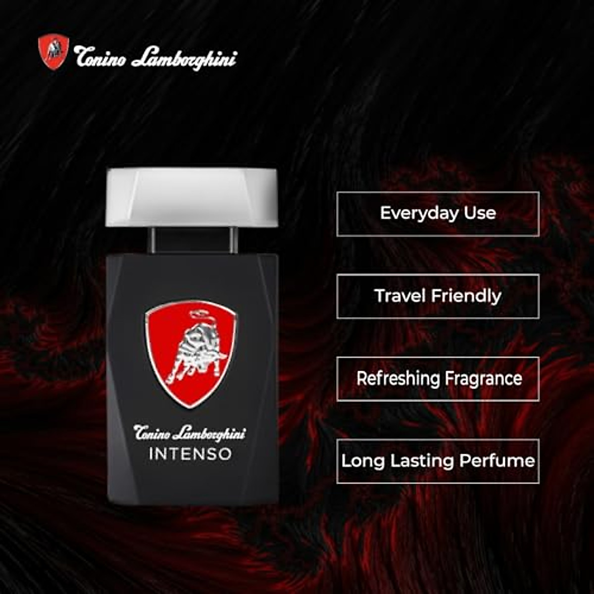 TORINO LAMBORGHINI Eau De Toilette Spray, Intense, 4.2 Fluid Ounce