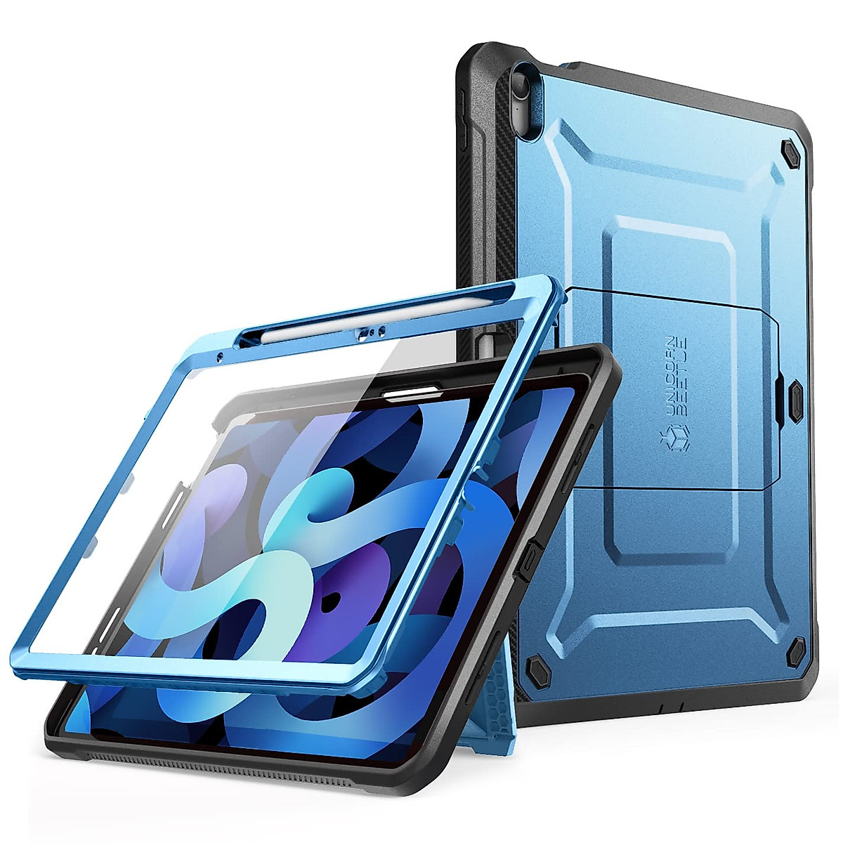 SUPCASE for iPad 10th Generation Case with Screen Protector (Unicorn Beetle Pro), [Built-in Stand & Pencil Holder] Heavy Duty Rugged Protective Case for iPad 10th Gen 10.9 Inch (2022), Blue