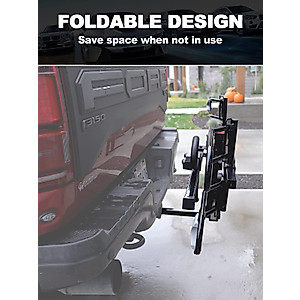 SIMETU&HS Bike Rack Carrier for Car Truck SUV，132 lbs Heavy Weight Capacity - Tray Style Smart Tilting Design (2-Bike Carrier)