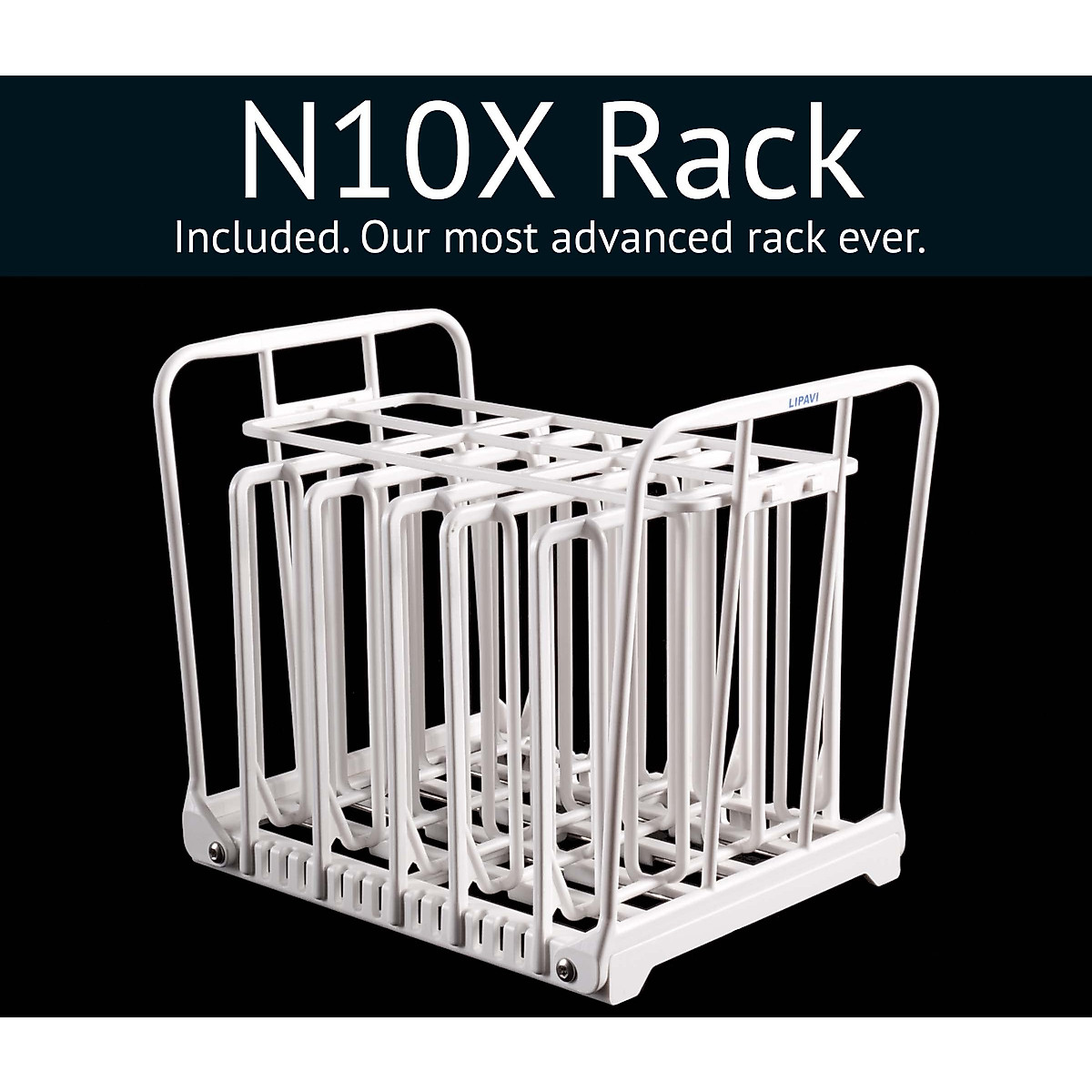 LIPAVI Sous Vide System Model NXC10-UNIR - with C10 Container, N10X Rack and an Universal lid - fits virtually any sous vide machine up to 2.755 inches (70mm) in diameter