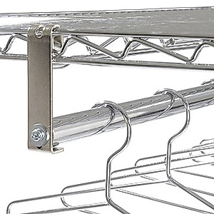 Nexel Coat Rack Rod Kit, 48"W, Chrome Finish
