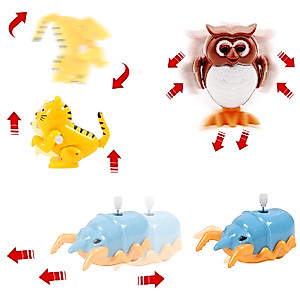 Nunkitoy Wind Up Toy,16 Pack Assorted Clockwork Toy Set(Contents and Color May Vary), Wind Up Animal Party Favors Toy Great Gift for Boys Girls Kids Toddlers