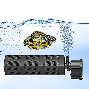 EmmaWu 480 GPH Submersible Aquarium Internal Filter Pump for (Up to 160 Gallon) Fish and Turtle Tank and Pond with Chemical, Physical, and Biological Filtration