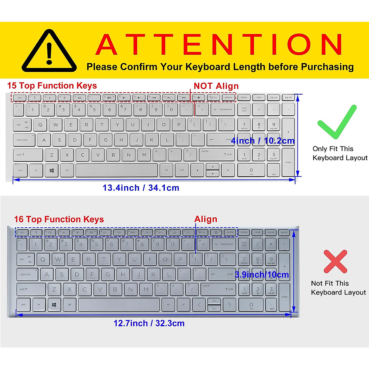 Keyboard Cover for HP Laptop 15.6" 15-dw 15-dy 15-ef 15-cc/cs 15t-dw400 15-dy5033dx 15-dy5073dx 15-dy5399nr dy5599nr 15-dy2703dx dy2702dx 15-ef2099nr 15-dw1083wm, HP Spectre x360 15-ch011dx Skin,Black