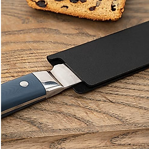Restaurantware Sensei 12 x 2 Inch Knife Sleeve, 1 BPA-Free Knife Protector - Fits Chef Knife, Felt Lining, Black Plastic Knife Blade Guard, Durable, Cut-Proof
