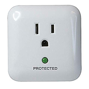 Prime Wire PB802105 1-Outlet Large Appliance Surge Protector with Surge Alarm