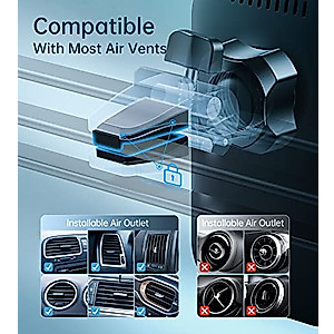 Magnetic Wireless Car Charger, 360°Adjustable Magnetic Air Vent Mount Compatible with MagSafe Car Charger, Compatible with iPhone 14/13/12 Pro Max Plus Mini(Caseless), Mag Safe Case(with Car Adapter)