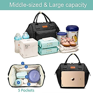 Aerobunny Small Diaper Bag Tote for Mom Dad - Mini Diaper Bag Backpack Mommy Bag Include Insulated Pocket