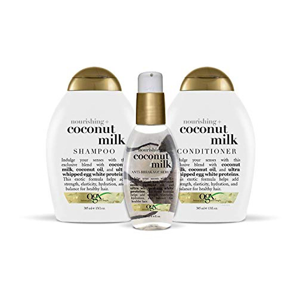 OGX Nourishing + Coconut Milk Shampoo & Conditioner, Set, 25.4 Fl Oz (Pack of 2)