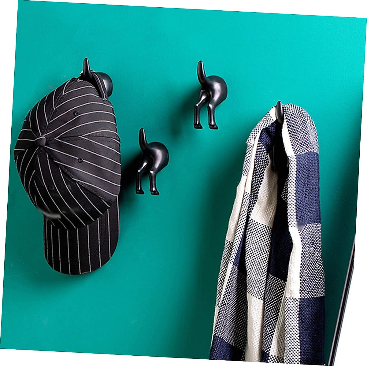 5pcs Tail Decorative Hook Dog Bum Coat Hook Punch Storage Pothook Jacket Hanger Kitchen Hook Wall Hangers Heavy Duty Belt Hanger Dog Tail Hooks Iron Metal Towel Rack
