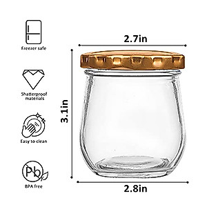 VERONES 40 PACK 6oz Mason Jars Canning Jelly Jars with Lids, Ideal for Jam, Honey, Wedding, Shower Favors, DIY Spice Jars