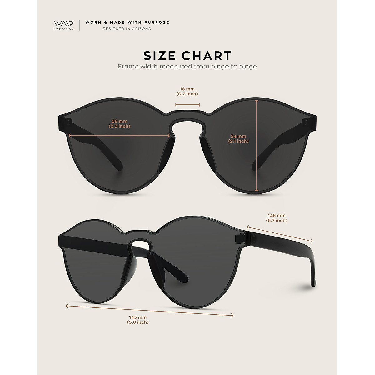 WearMe Pro Colorful One Piece Transparent Round Sunglasses | Fun Rimless Glasses for Women and Men | Retro Festival Sunnies