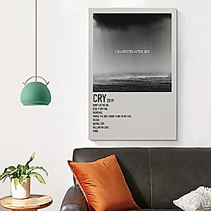 XIAOMB Cry - Cigarettes After Sex Music Album Poster for Bedroom Aesthetic Wall Decor Canvas Wall Art Gift 12x18inch(30x45cm)