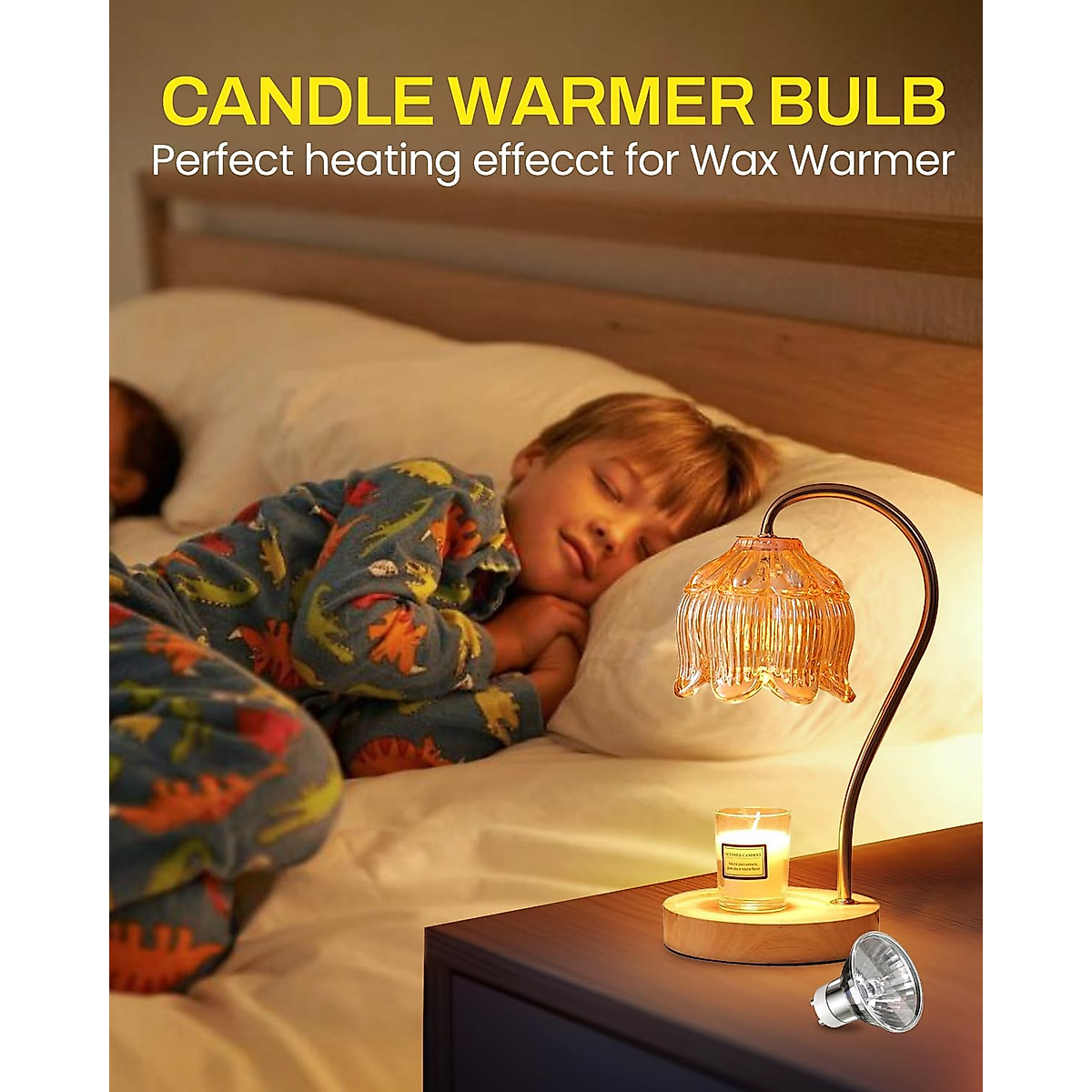 TobeBright 4 Pack GU10 Candle Warmer Lamp Bulb 25W, 120V Wax Warmer Light Bulb MR16 GU10 Scentsy Light Bulbs Dimmable NP5 Replacement Bulb for Candle Warmer Wax Melt Warmer Warm White 2800K