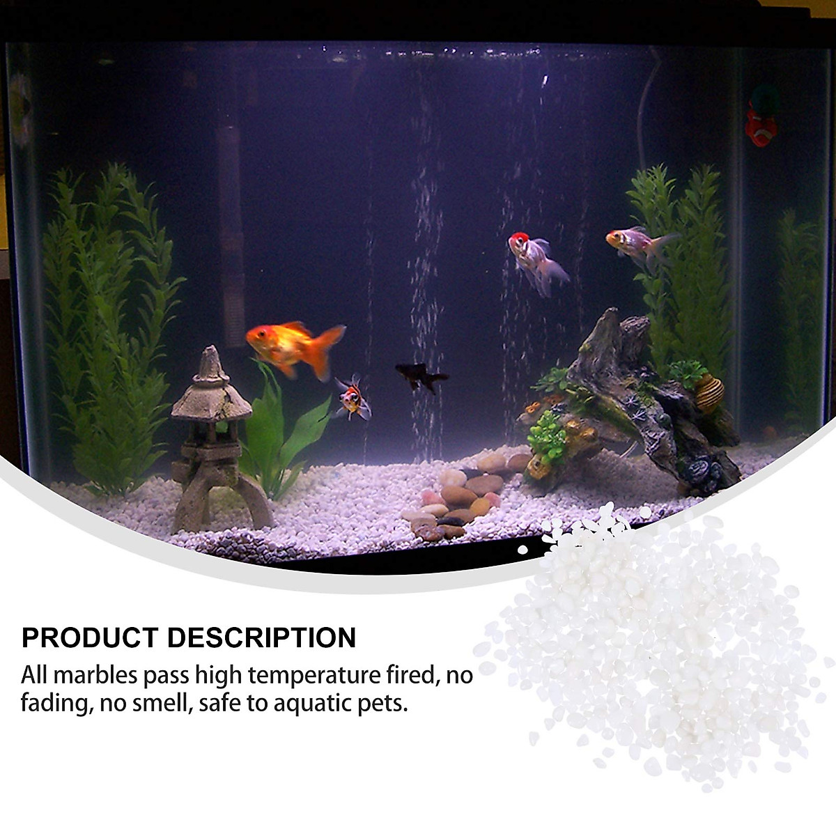 balacoo 1 Pack Fish Tank Rocks Clear Vase Stuffing Gemstone Tank Gravel Socking Stuffers Fish Tank Rock Decor Fish Tank Accessories Naturales Bulk Glass White Plant