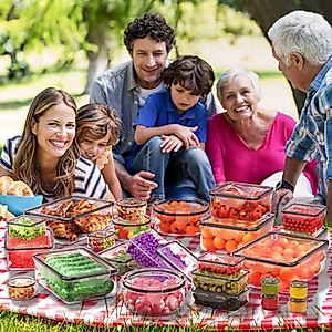 70 Pack Large Food Storage Containers with Lids-Total 769 Oz ,85 OZ to Small Box(35 Boxes,35 Lids) Airtight Plastic containers with lids-Containers for Kitchen Pantry Organizers-Freezer Microwave safe