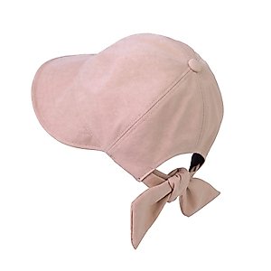 VIEWLAP Cotton 100% Wide Brim Bucket Hat with Ribbon Point Mesh Lining Adjustable Sun Hat for Women Girls (Pink)