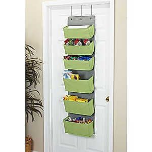 Household Essentials 2167-1 Over-the- Over-the-Door Organizer, Green