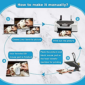 10pcs Sublimation Mouse Pad Blank Mouse Pad Sublimation Blanks Mousepad for Sublimation Transfer Heat Press Printing Crafts Non Slip Bottom 24x20x0.3CM