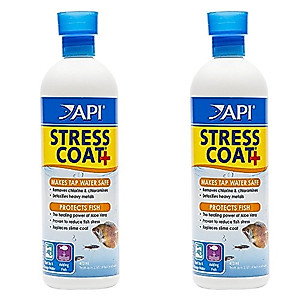 (2 Pack) API Stress Coat Fish and Tap Water Conditioner, 16-Ounce (Treats 946 Gallons) each