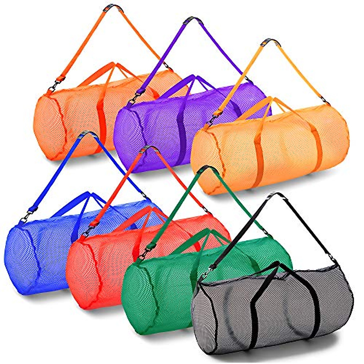 Champion Sports Mesh Duffle Bag with Zipper and Adjustable Shoulder Strap - Multipurpose 15” x 36” Gym Bag for Equipment, Sports Gear, Laundry - Breathable Mesh Scuba and Travel Bag in Multiple Colors