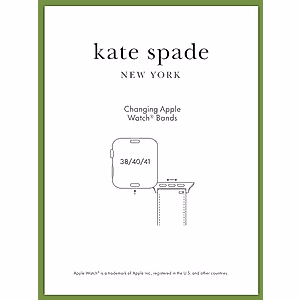 kate spade new york rose gold-tone stainless steel IP and white faux pearls band for apple watch®, 38/40/41mm (Model: KSS0126)