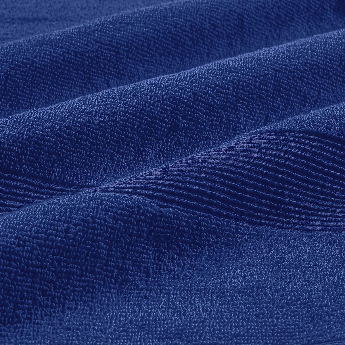 Belizzi Home 4 Pack Bath Towel Set 27x54, 100% Ring Spun Cotton, Ultra Soft Highly Absorbent Machine Washable Hotel Spa Quality Bath Towels for Bathroom, 4 Bath Towels - Navy Blue