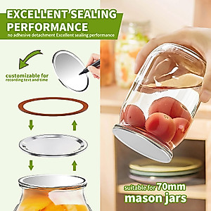 150 pcs mason jar lids-canning lids regular mouth,lids for mason jars,aluminum lids for mason jar regular mouth split-type lids leak proof and secure canning jar caps(2.75in Lids)