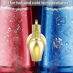 Beverage Dispenser Replacement Spigot Serveware with 304 Stainless Steel Spigot for Glass Jar & Drink Beverage Dispenser Replacement Fauce Brushed Gold