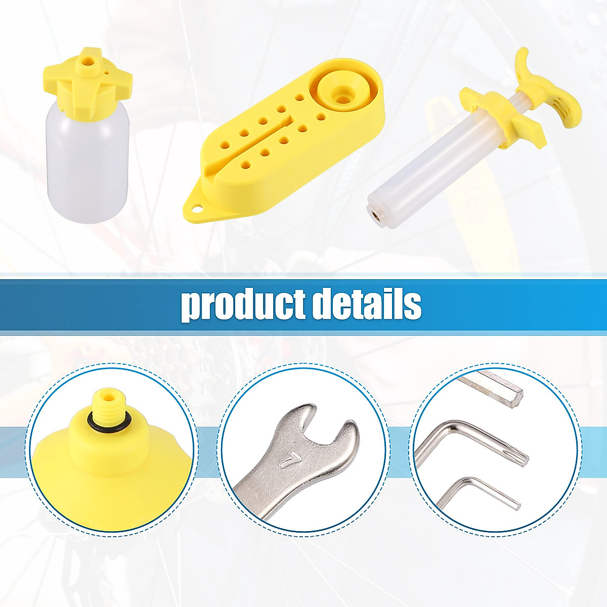 X AUTOHAUX Hydraulic Disc Brake Kit Mineral Oil-Bleed Kit Bike Repair Tools Universal for MTB Moutain Bike Road Bicycle