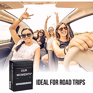 OUR MOMENTS Women: 100 Women Conversation Starters - Fun Conversation Card Game for Bachelorette Parties, Ladies Night Games, Getaways, Gift for Women Birthday, Game Nights - Girls Night Party Games