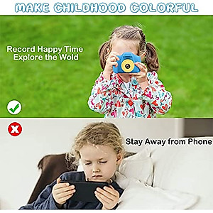 Gridspace Upgrade Kids Camera Toys for 3 4 5 6 7 8 9 Year Old Boy Girls Christmas Birthday Gifts Toddler Camera HD Digital Video Camera 1080P HD 2 Inch Screen with 32GB Card