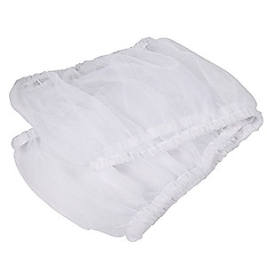 4 Colors Bird Cage Skirt, Large Size Ventilated Soft Nylon Bird Cage Cover Shell Seed Catcher for Pet Products 52-98.4inch Circumference Mesh Pet Bird Cage Prevent Seeds from Falling (White)