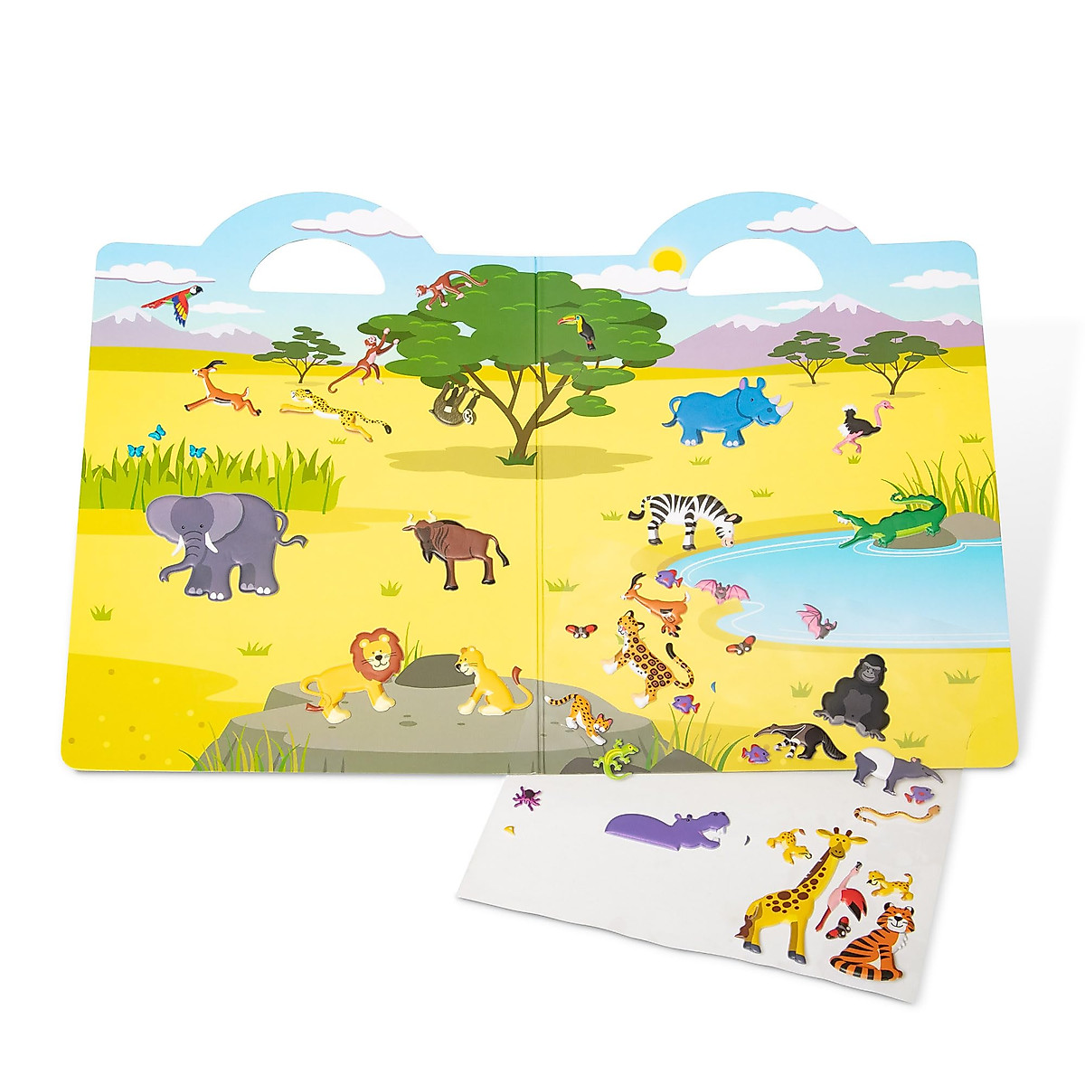 Melissa & Doug Puffy Sticker Play Set: Safari - 42 Reusable Stickers - FSC Certified