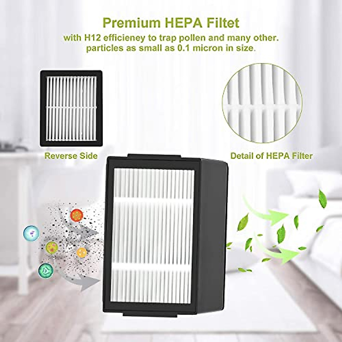 Replacement Parts for iRobot Roomba i7(7150) i7+(7550) i3(3150) i3+ i4 i4+ i6 i6+ i8 i8+ E5 E6 E7 Vacuum Cleaner (2+4+4)