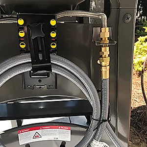 GASPRO 2 Pieces Grill Connectors & Hoses Accessories - 24 FT Natural Gas Hose with 3/8 Male Flare Quick Connect/Disconnect & 3/8 Inch Natural Gas Quick Connect Fittings for BBQ Gas Grill