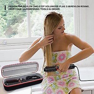 Case for Revlon Hair Dryer Brush, Hard Travel Case Replacement for REVLON One-Step Volumizer Hot Air Brush, Notice: This Brush Case Unfits REVLON Plus 2.0 & REVLON Round (Case Only)
