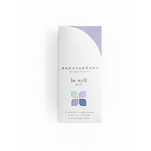Breatherapy Be Well Kit - Pure Essential Oil Aromatherapy InhalationTabs, 8-Pack (2 Each: Wellness, Allay, Soothe, Sleep)