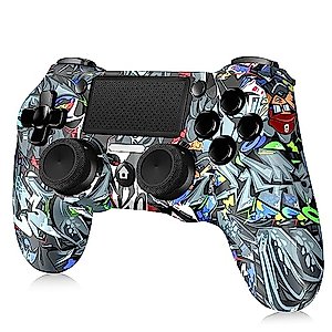 FaSonyke Wireless Controller for PS4/Pro/Slim Consoles, with Upgraded Analog Sticks/6-Axis Motion Sensor, Compatible with PC/Windows 7/8/10/11