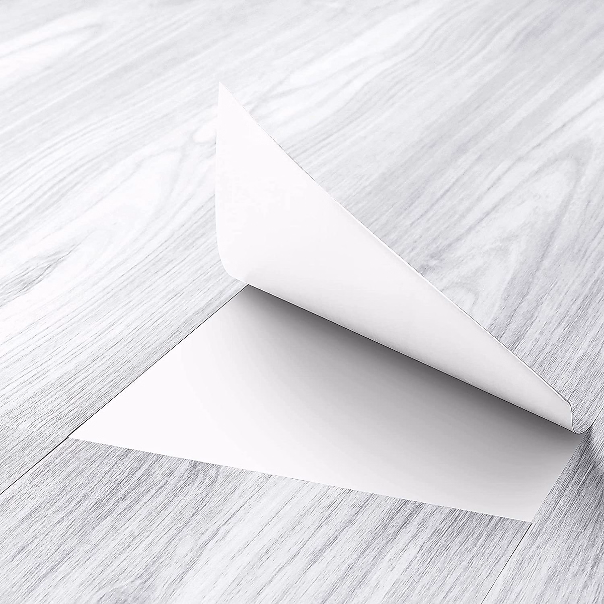 FunStick 6"x36" 15 Tiles Natural Wood Peel and Stick Floor Tile White Wood Vinyl Plank Flooring Peel and Stick Wood Planks for Walls Waterproof Stick on Laminate Flooring Tiles for Bathroom Bedroom RV