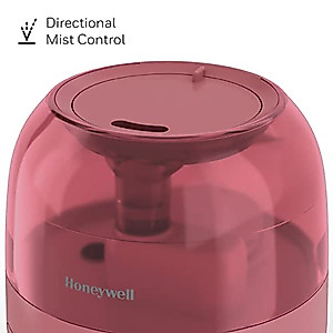 Honeywell Mini Cool Mist humidifier, Easy to Fill and Clean, humidifier for small Bedroom, Kids Rooms, or office. Ultra Quiet Operation and Auto Shut-Off - Rose, HUL525R