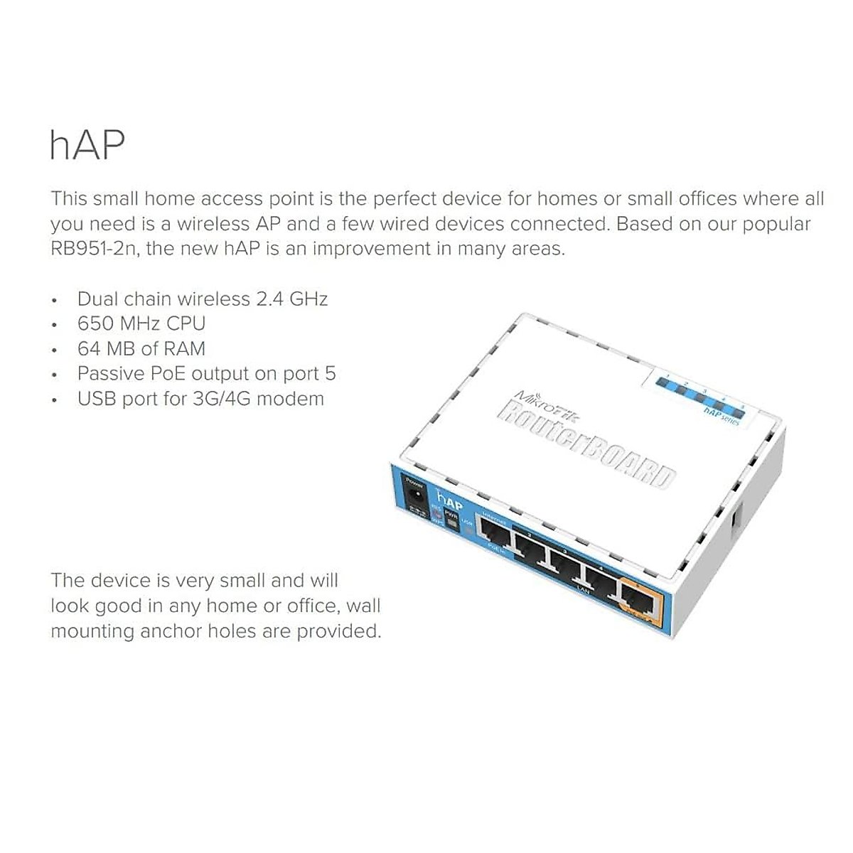 Mikrotik RouterBoard RB951Ui-2nD hAP