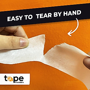 WOD MT5 Utility Grade Masking Tape, 1/2 inch x 60 yds. for Home or Office air-Dry Painting, Labeling, & Packing. Leaves no Residue