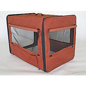 Go Pet Club AB32 Soft Dog Crate, Brown - 32 inches L x 22.2 inches W x 23.5 inches H