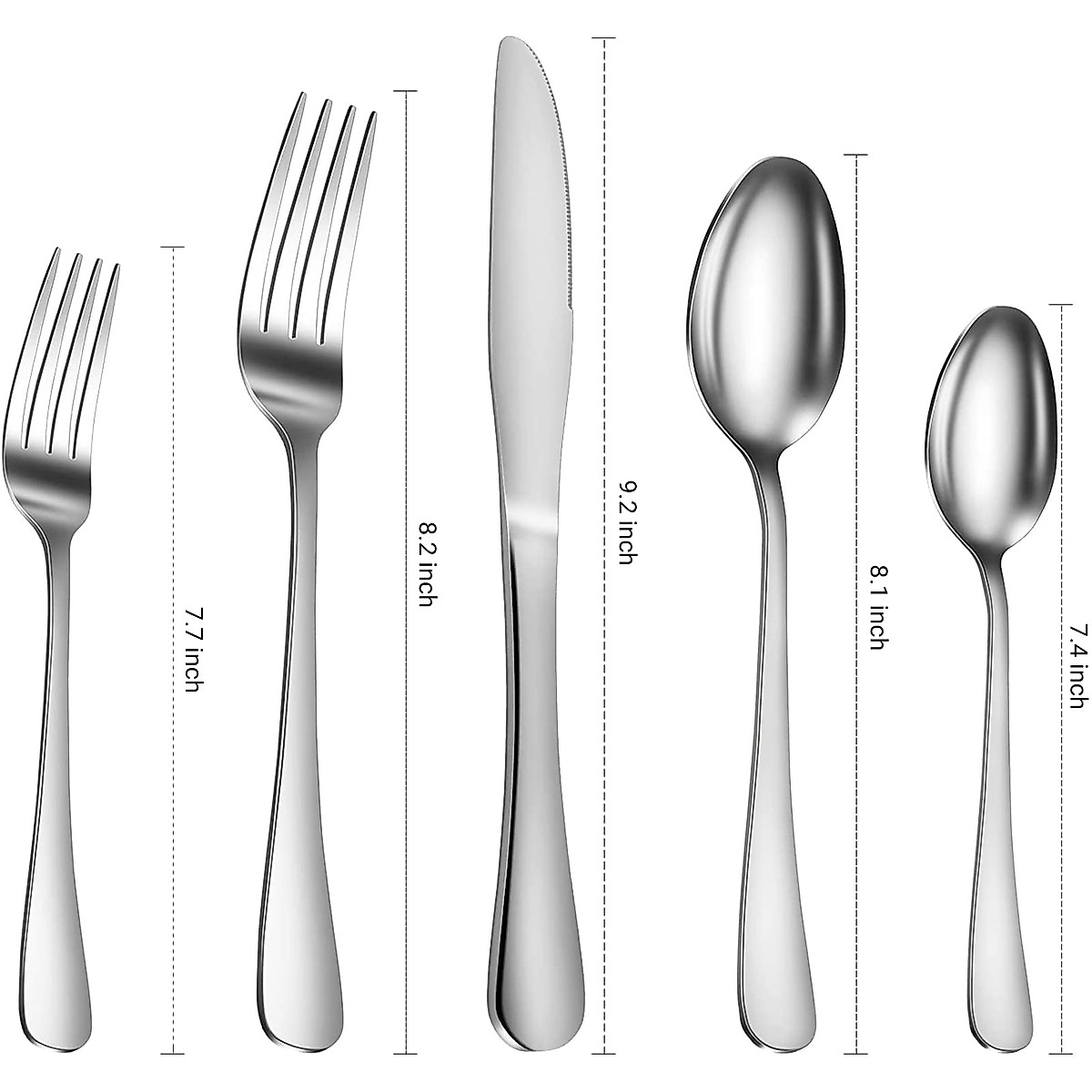 AIPNIS Custom Flatware Set,Personalized Engraving Name Dinner Forks/Knives/Spoons Stainless Steel Flatware,Customized Birthday Christmas Gift