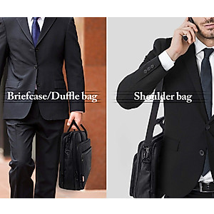 Ytonet Gaming Laptop Briefcase 18 Inch, Expandable Extra Large Laptop Case for Gaming Laptop Computer Bag, Water Resistant Laptop Bag for Men Carrying Case with Luggage Strap for Work Travel, Black